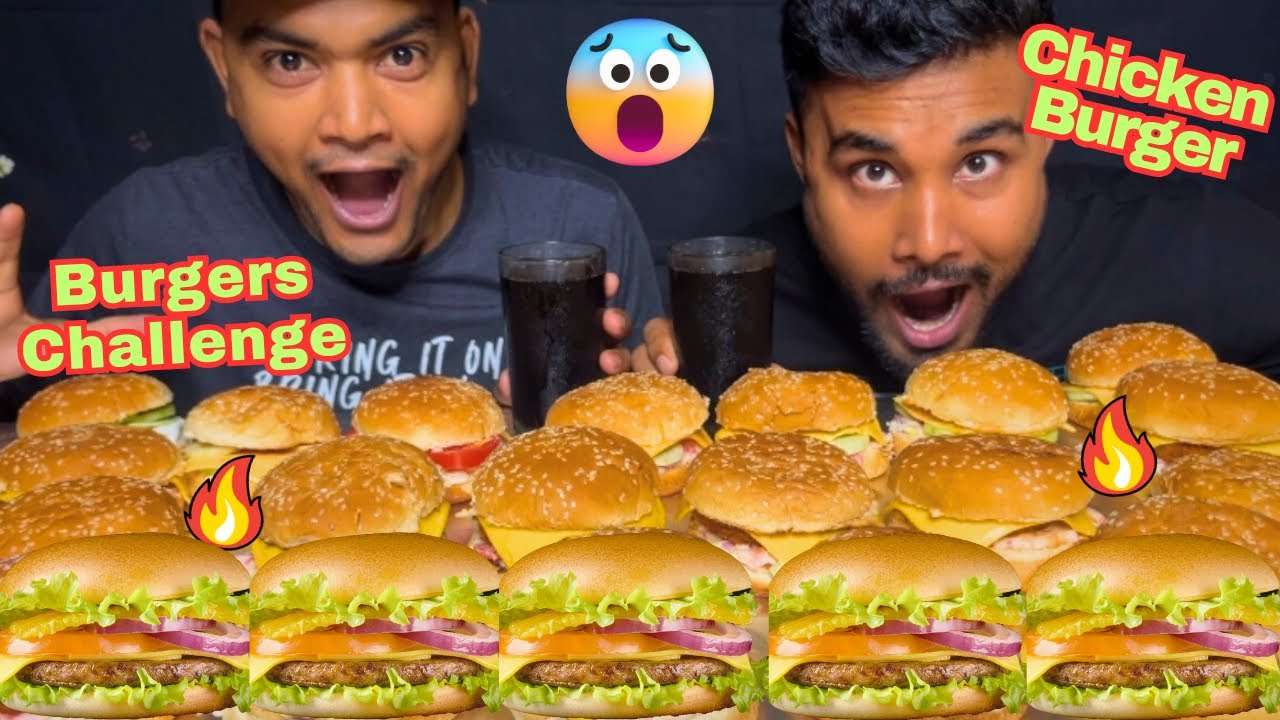 Chicken Burger Eating Challenge | Burger Eating Challenge | Family ...