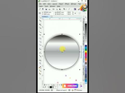How to create Button Design in Coreldraw | Round Button Make on Coreldraw #shorts - YouTube