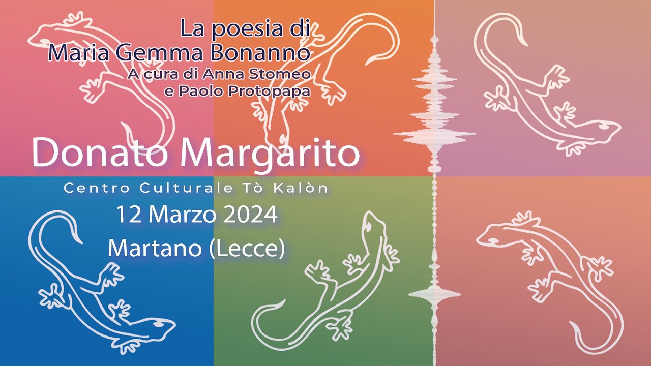 Donato Margarito: la poesia di Maria Gemma Bonanno - YouTube