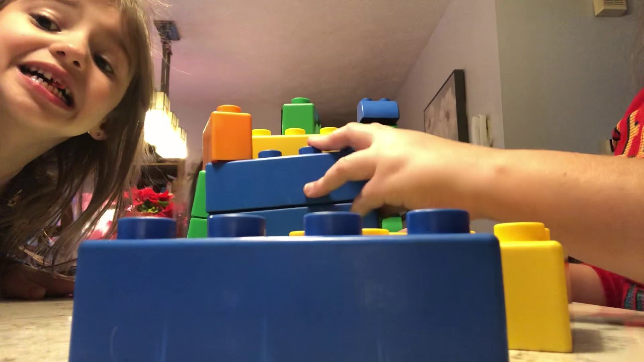 Tower out of blocks - YouTube