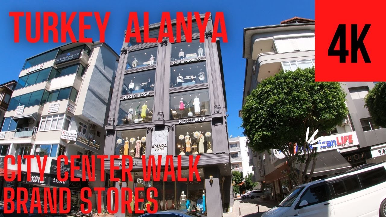 Alanya Center/27 June/Walk tour/Brand Shops - YouTube