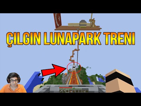 ÇILGIN LUNAPARK TRENİ | Minecraft Türkçe Survival - Gökyüzü Macerası #9