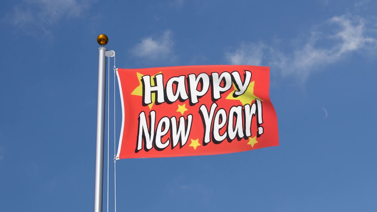 Happy New Year - 3x5 ft Flag - YouTube