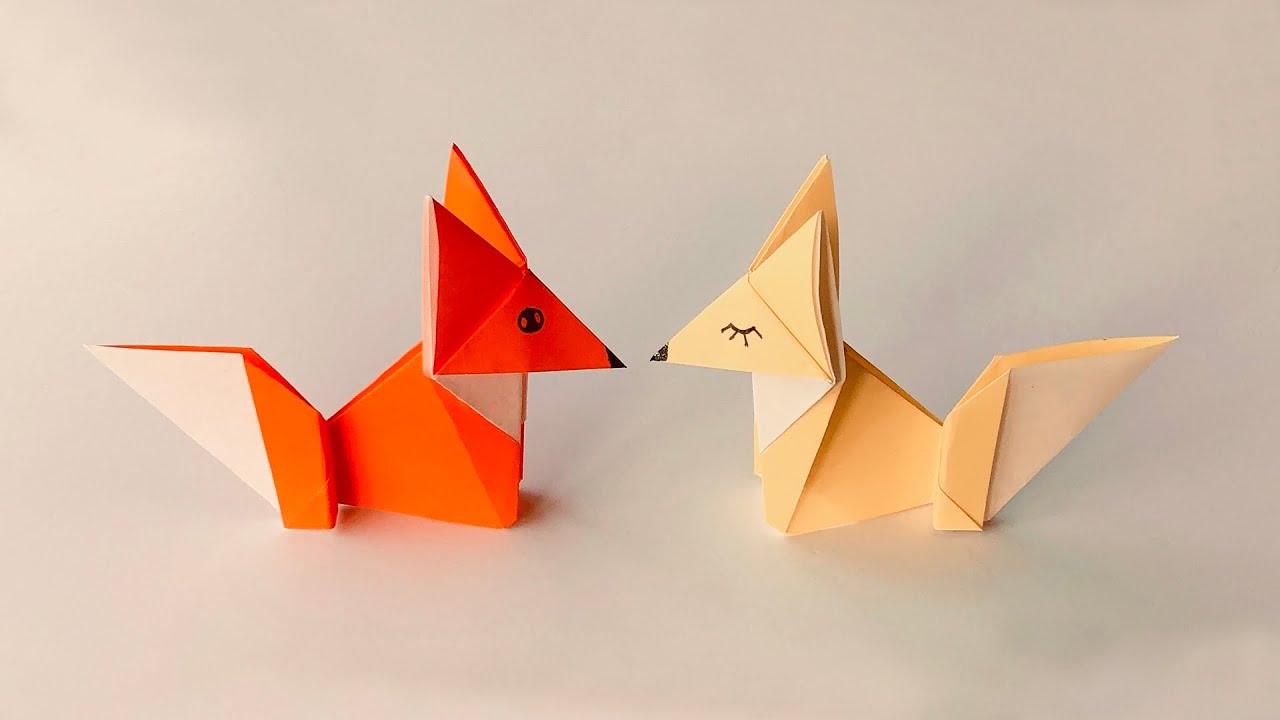 Origami Fox / DIY Paper Fox - YouTube