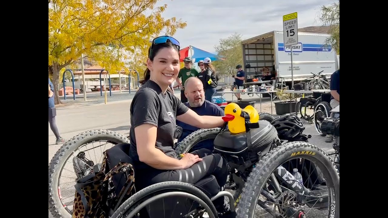 Athlete Alexandra Van Horn brings Crutchfield Dermatology rubber Ducky ...