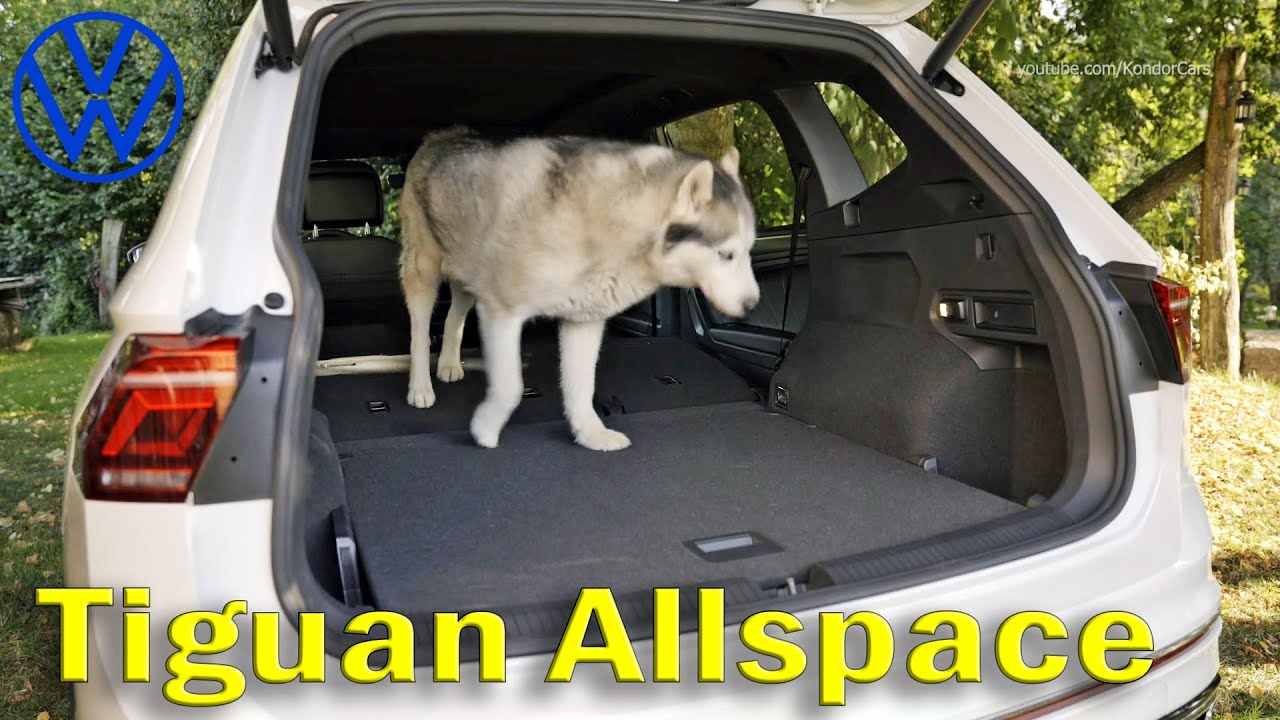 2022 Volkswagen Tiguan Allspace R line Trunk space & Interior - YouTube