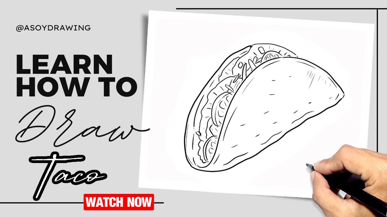 How to Draw Taco - Easy Drawing - YouTube