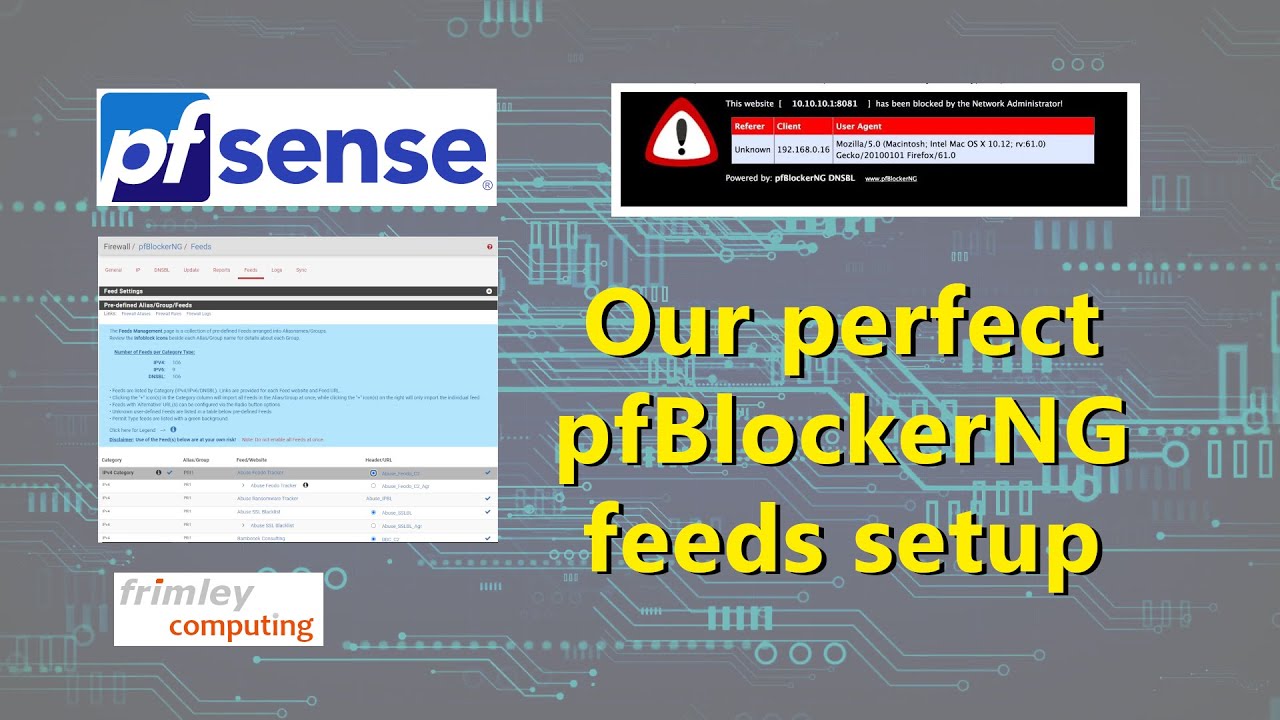 Perfect pfBlockerNG feeds setup - YouTube