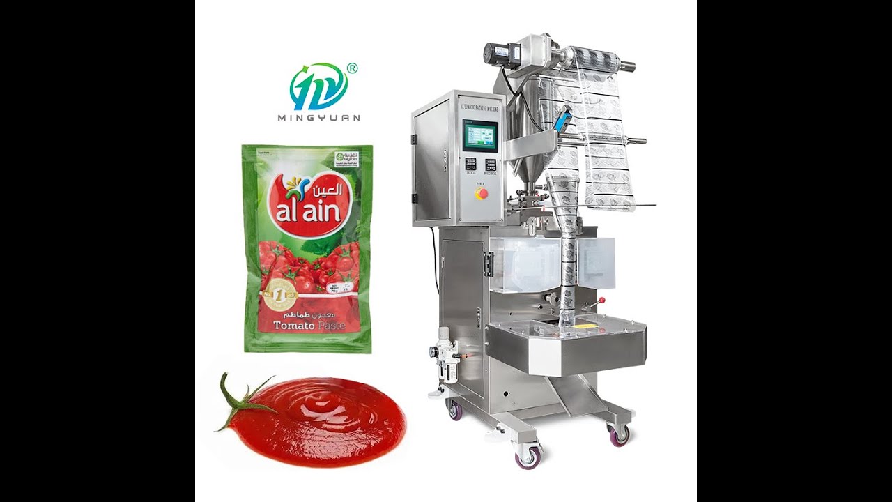 MY-BBS100 ，Sauce multifunctional packing machine - YouTube