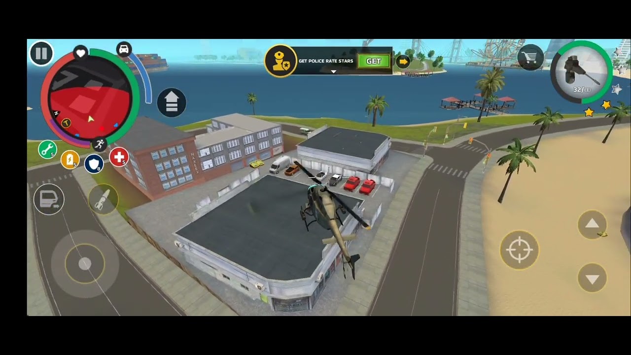 Rope Hero game play fly with helicopter fighting - YouTube