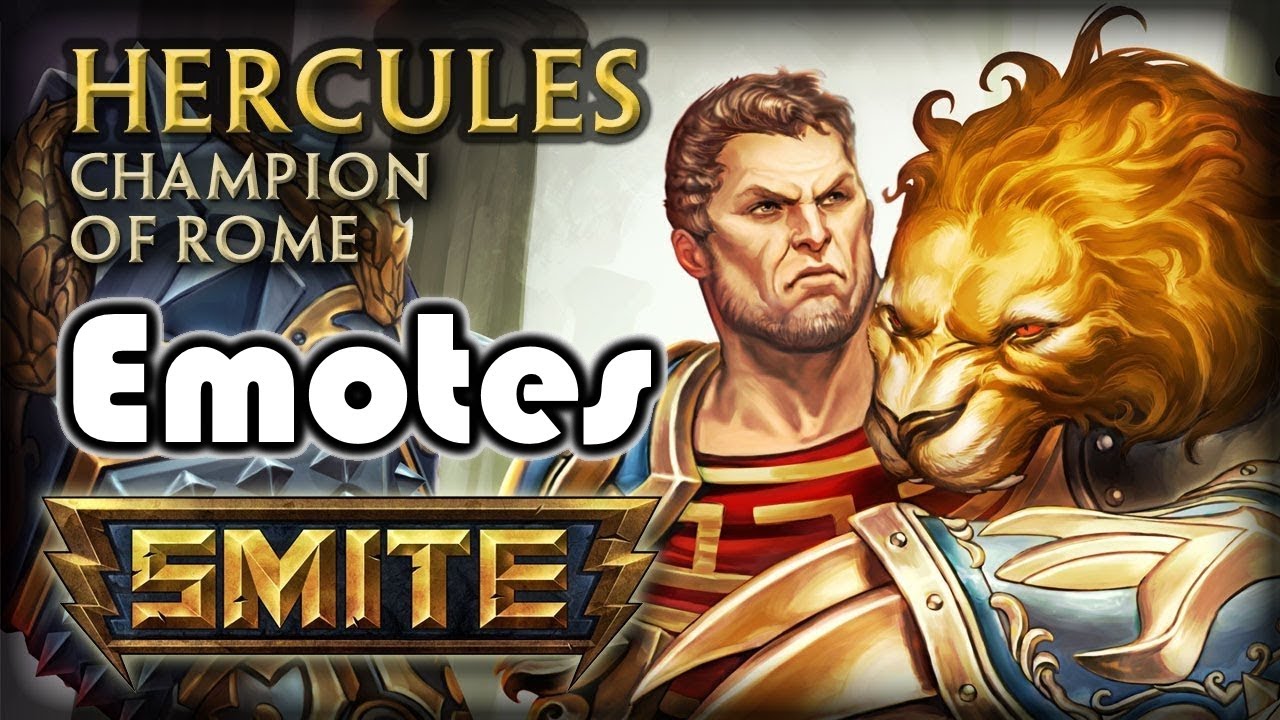 SMITE Emotes - Hercules (Champion of Rome) - YouTube