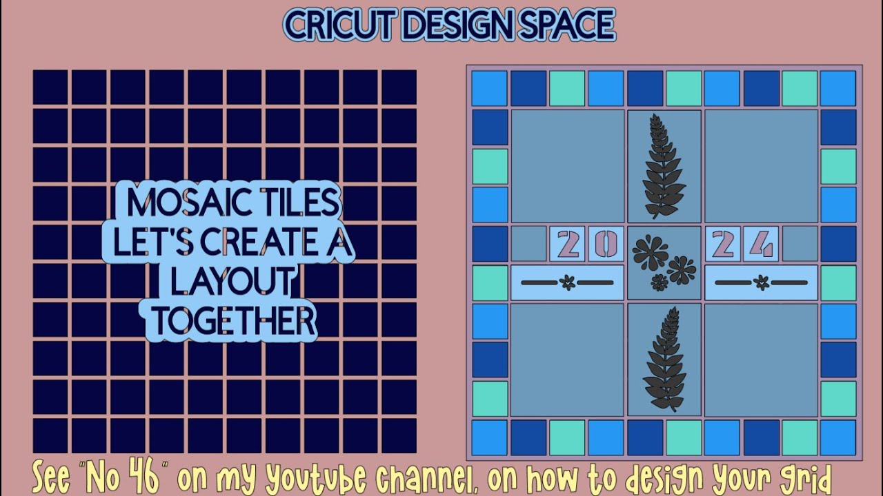 #48 MOSAIC TILE GRID DESIGN #No 1 LET'S MAKE A LAYOUT using Desing ...