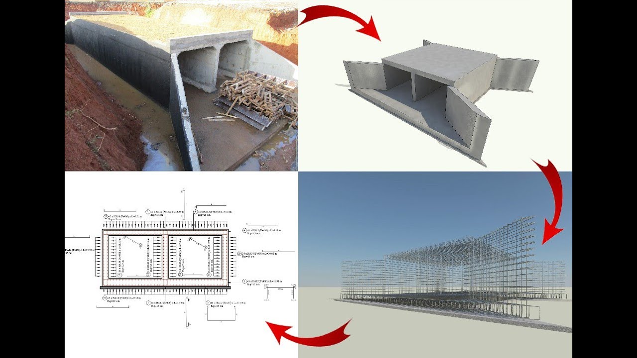 Ferraillage manuel d'un dalot de 6 m avec Revit structure - YouTube