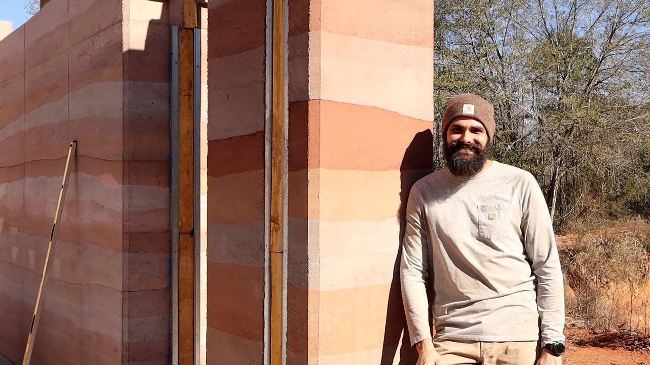 Rammed Earth for Garage Door Opening - Vlog 55 - YouTube