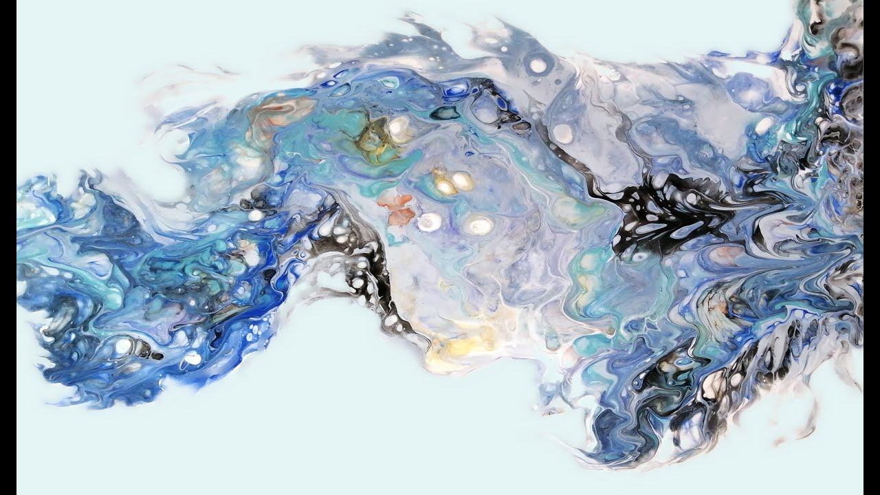 A big wave. Abstract art. We draw with a hairdryer. - YouTube