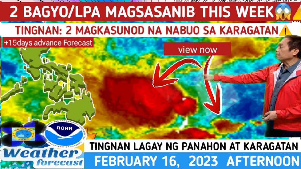 2 BAGYO/LPA MAGSASANIB: MAGKASUNOD NGAYON😱⚠️TINGNAN ⚠️| WEATHER UPDATE ...
