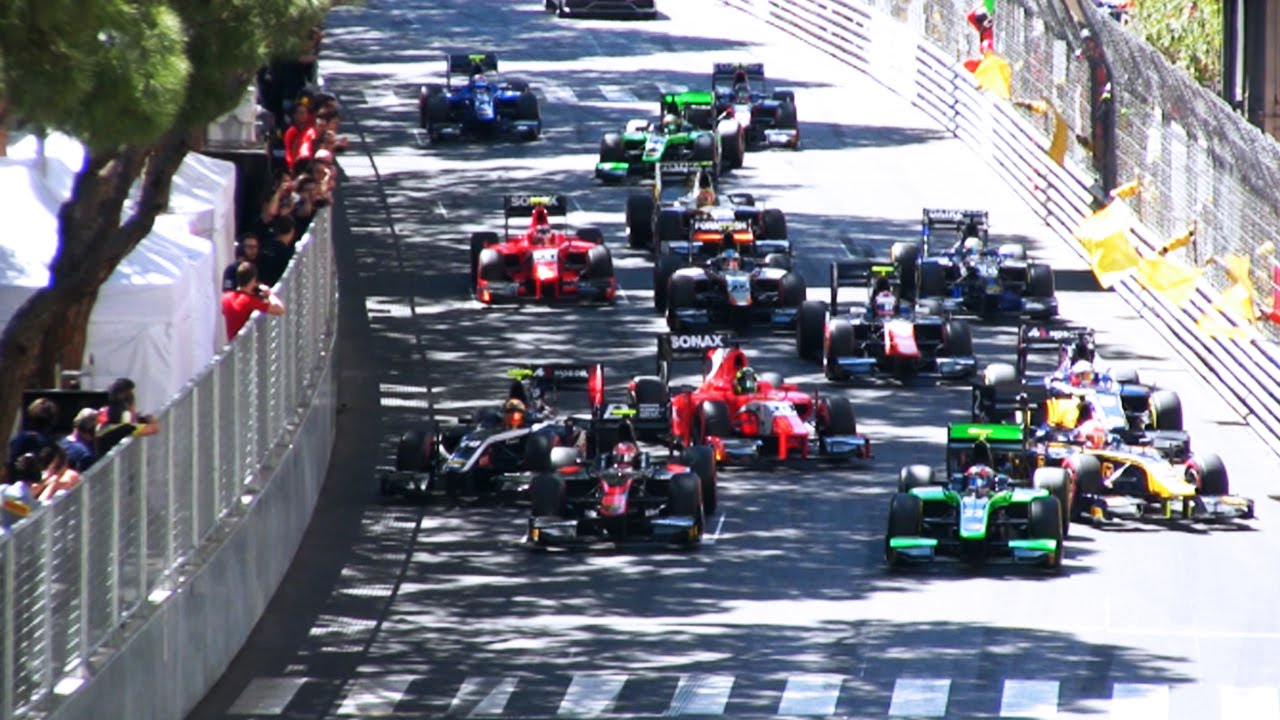 Monaco 2015 - GP2: Race #1 Start (Huge Pile-Up) - YouTube
