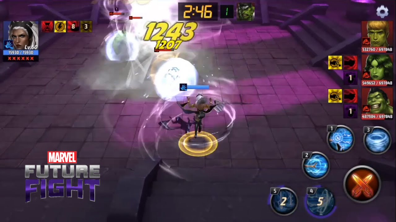 Storm Flawless Solo - Marvel Future Fight | Shadowland Floor 14 | Storm ...