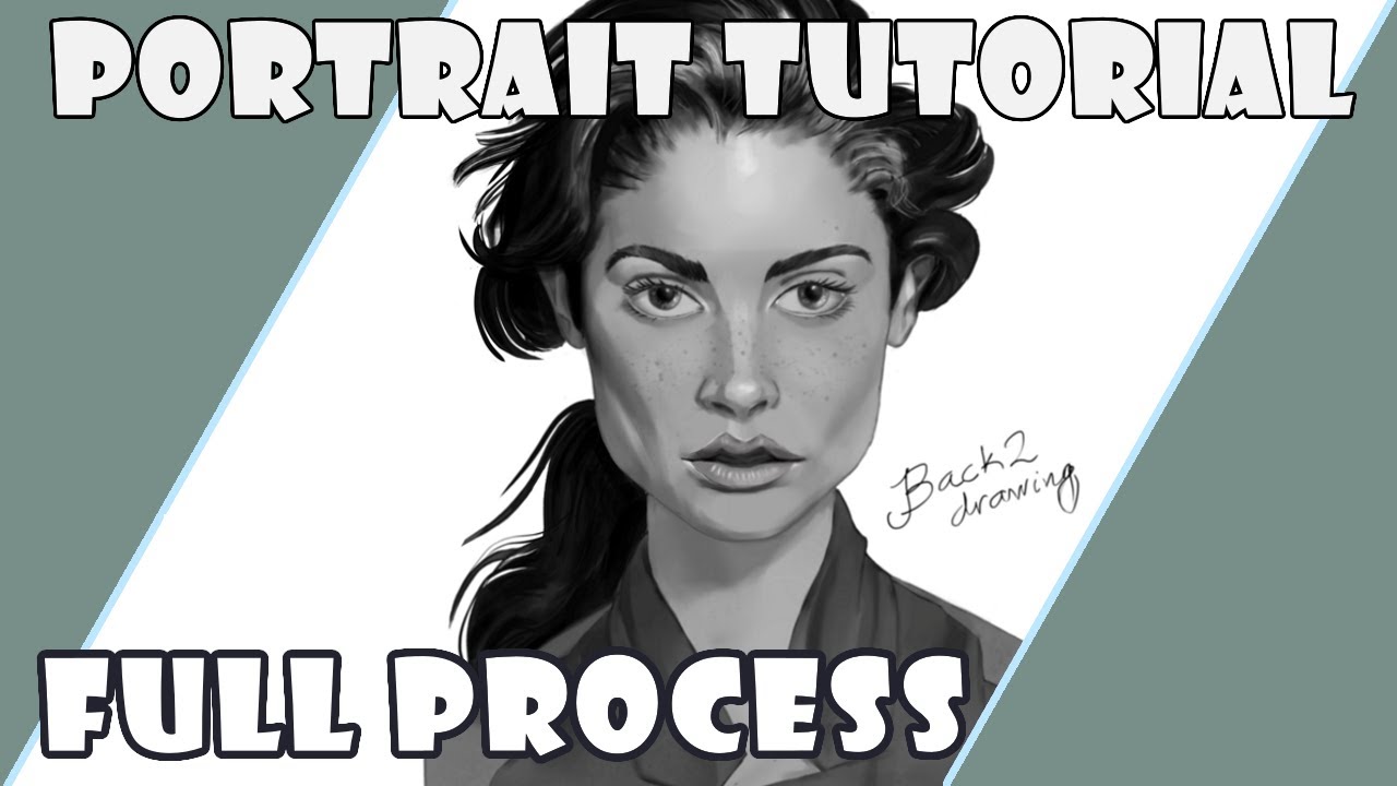 How I drew this portrait?! Full process tutorial - YouTube