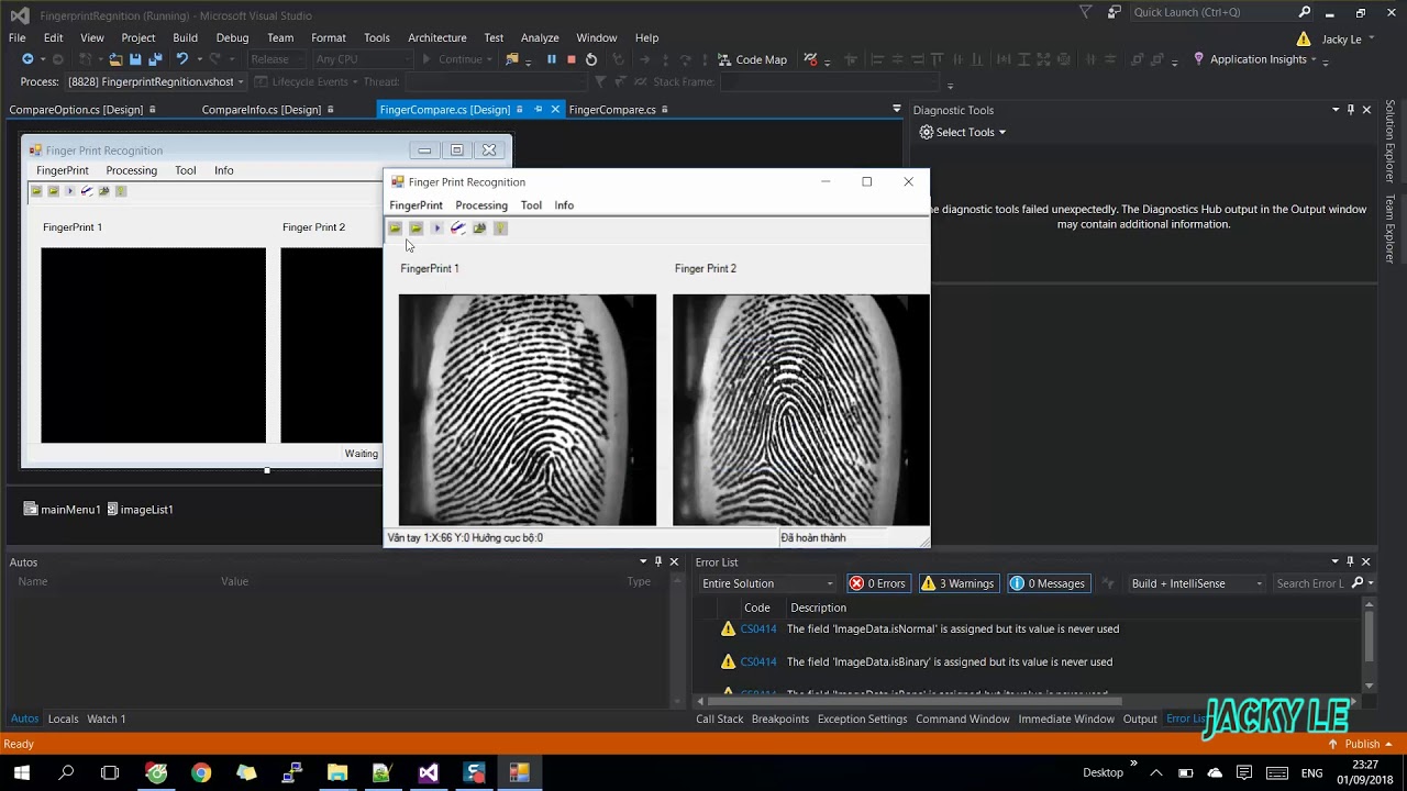 Finger Print Recognition And Comparison Youtube