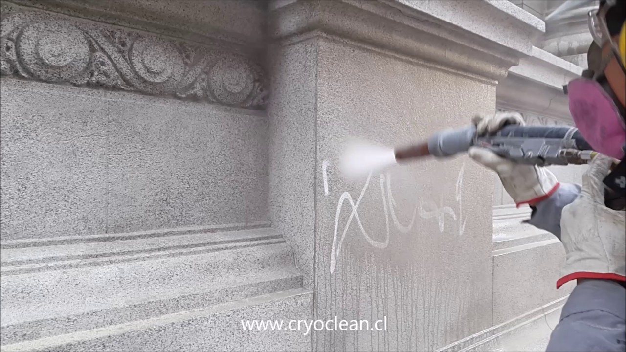 Cryo Clean Chile - Wet Blasting - Limpieza de Graffiti - YouTube
