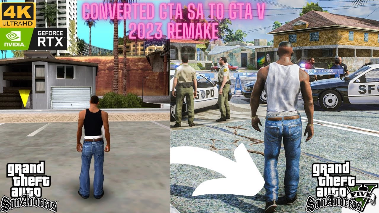 I Converted GTA San Andreas into GTA 5 with Mods for 4K Graphics! - YouTube