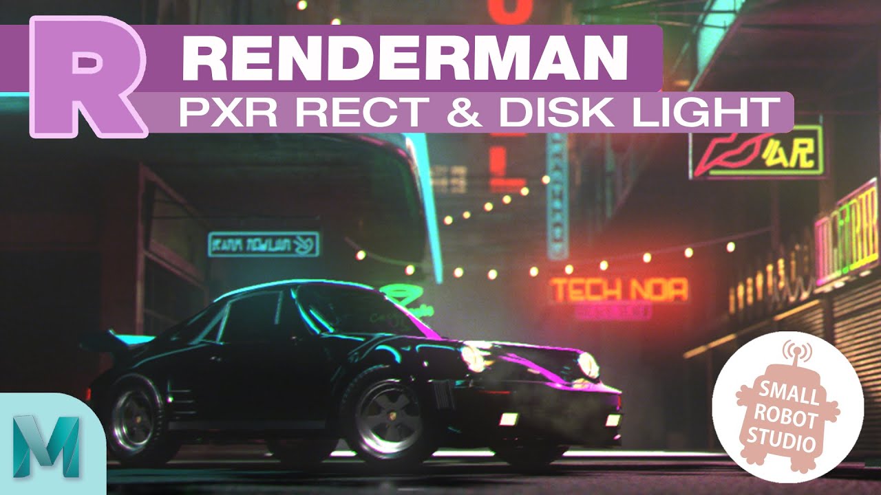 Renderman 23 PxrRect and PxrDisk Light Tutorial - YouTube
