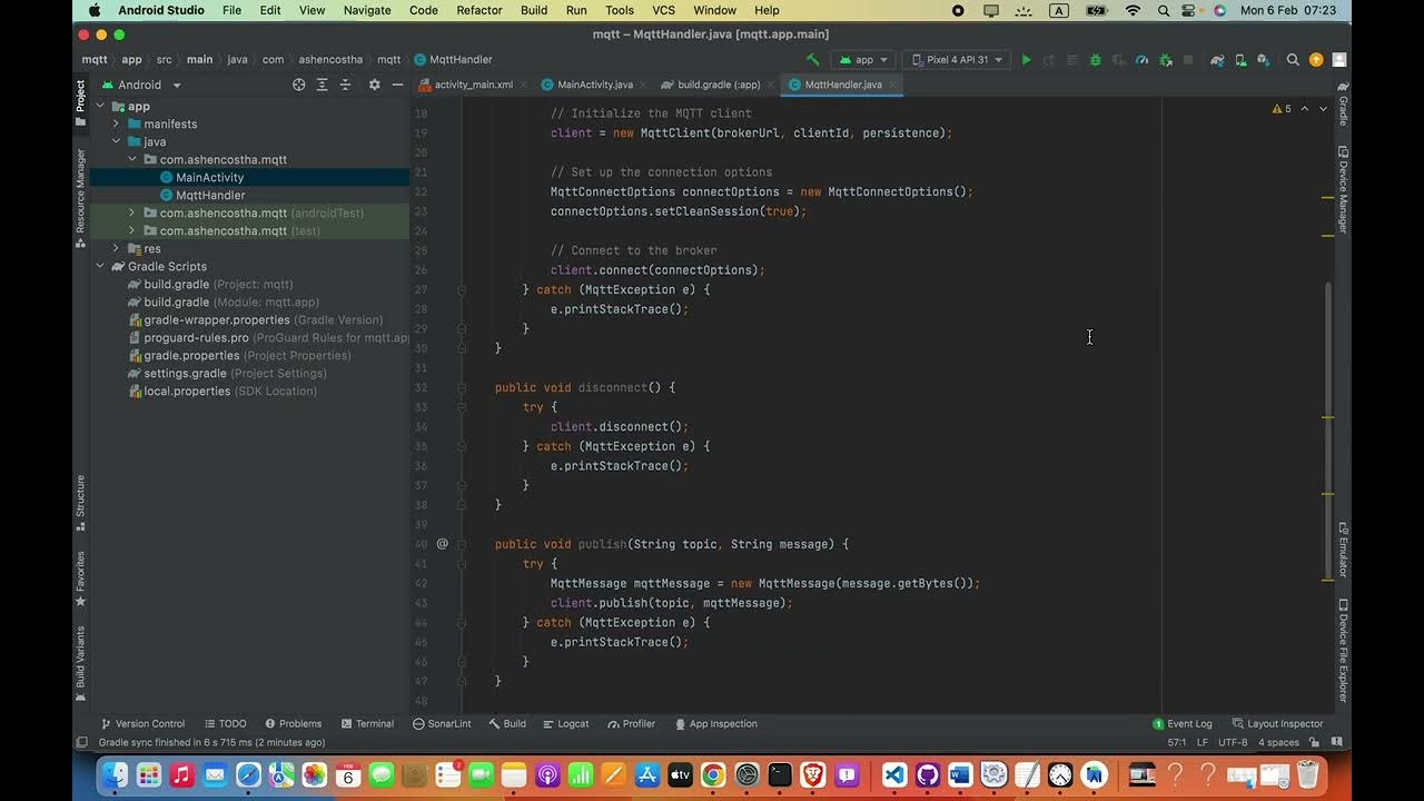 How to connect with MQTT Broker and publish a MQTT Message and Subscribe in Android Studio Java ...