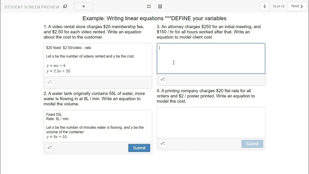 Writing Linear Equations from Word Problems - YouTube