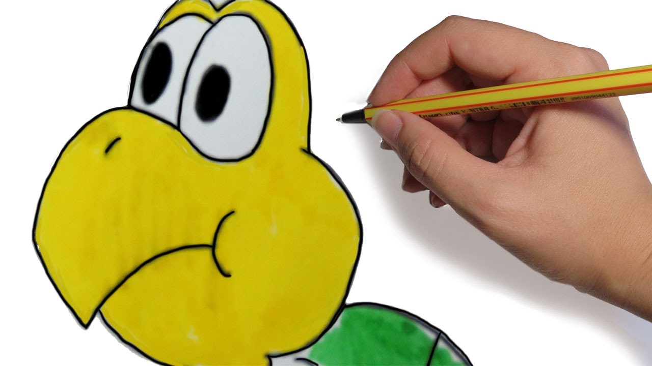 COMO DIBUJAR A KOOPA TROOPA DE MARIO BROS: facil paso a paso - YouTube