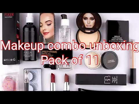 Makeup combo ( pack of 11) unboxing 😍/ Flipkart makeup haul / Flipkart ...