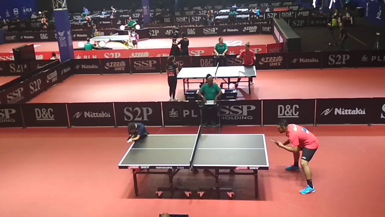 Tenis meja indonesia Vs Qatar piala Asia Yogyakarta 2019 - YouTube