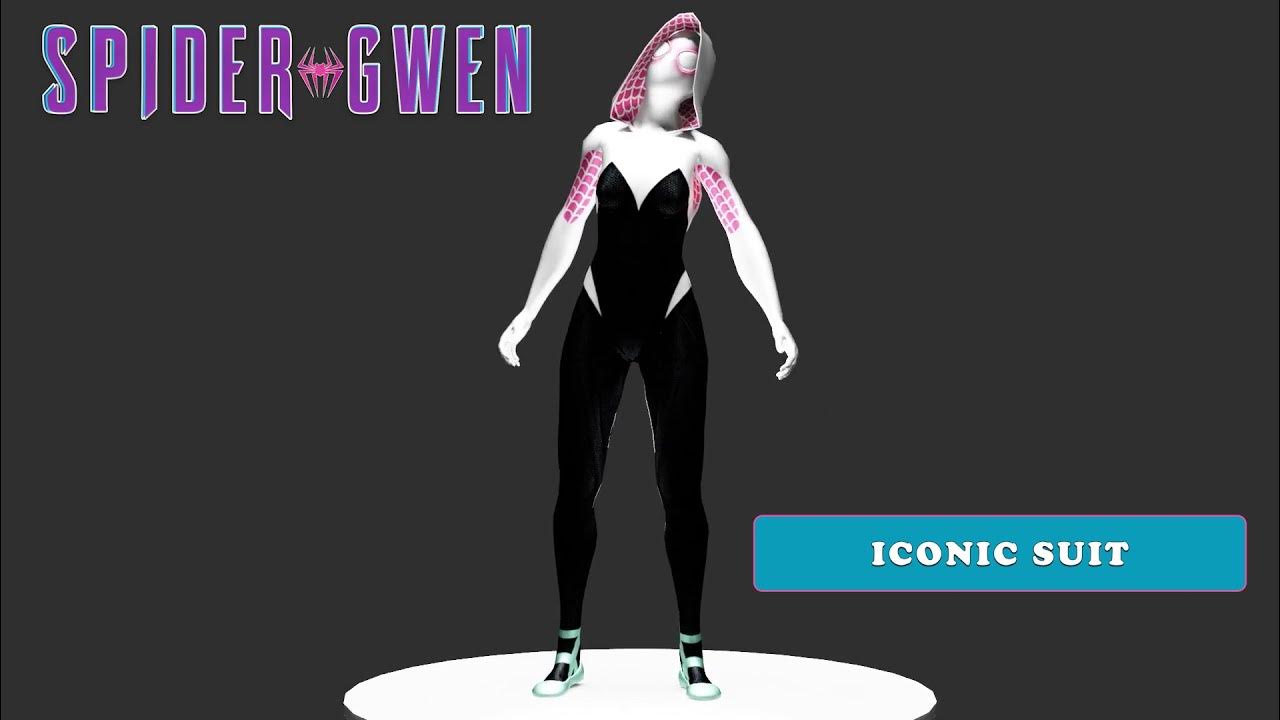 Spider-Gwen | Blender 3D Model - Alternate Suits Animation - YouTube