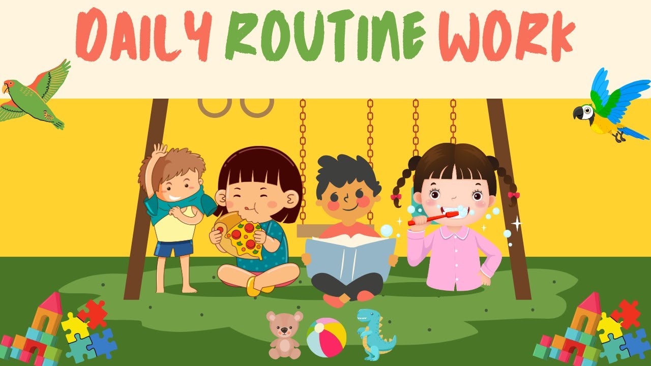 Fun Daily Routine Activities for Kids | Learn English with picture ...