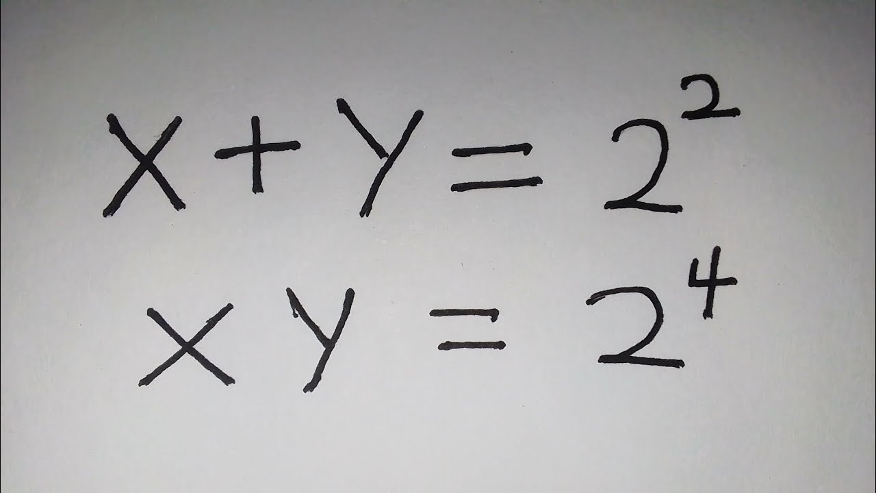 CAN YOU FIND X and Y? | A Nice Algebra Question | OLYMPIAD MATHEMATICS ...