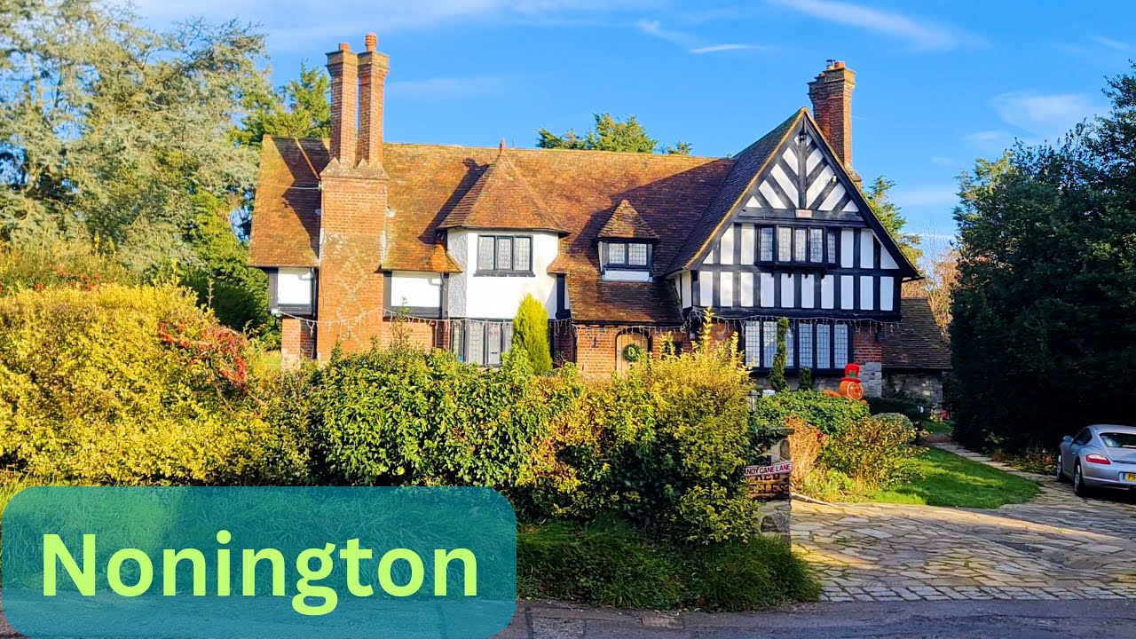 English Village Walking Tour- Nonington in a Frosty Countryside Morning ...