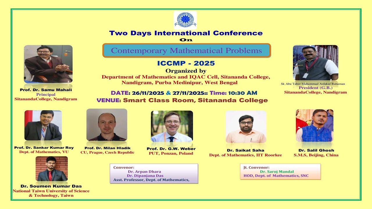 Two Days International Conference On 'Contemporary Mathematical ...
