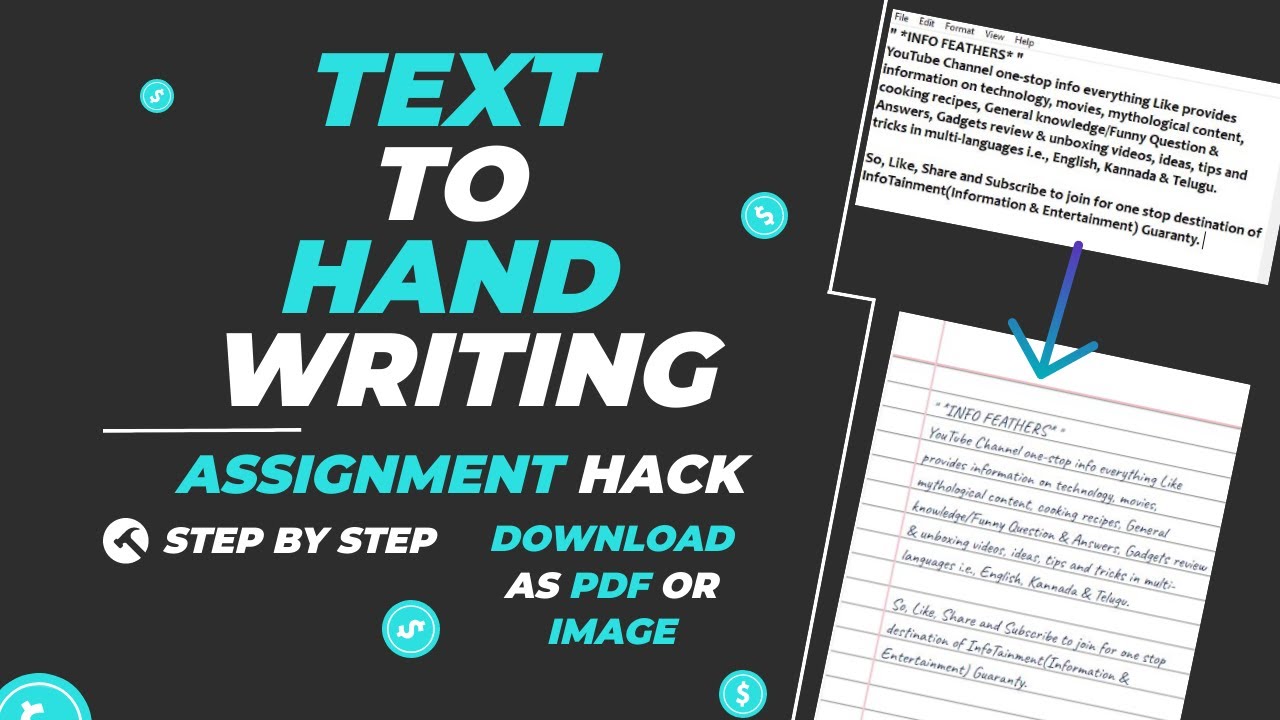 How To Convert Text to Hand Writing || Assignment Hack || Text To Hand ...