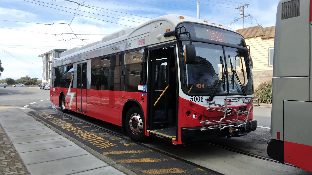 Reroute: SF Muni 2022 BYD K9MD #5006 on Route L Taraval Bus Special ...