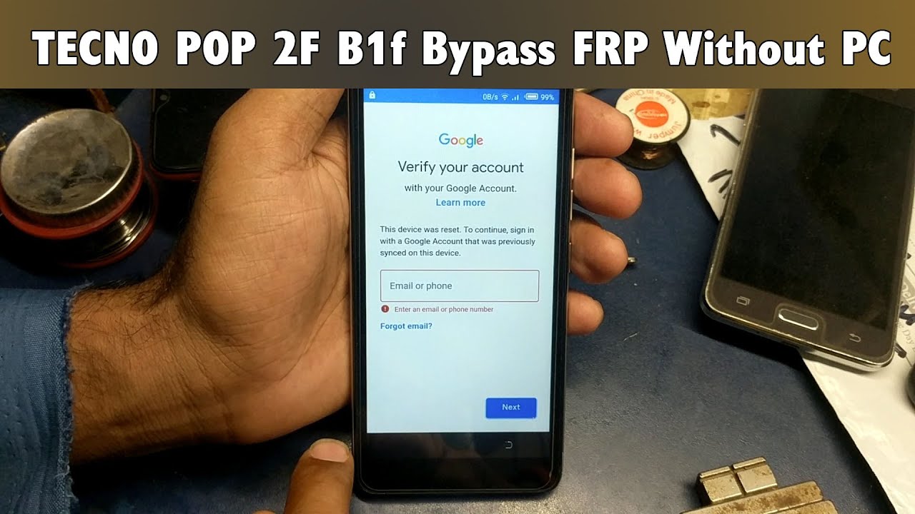 TECNO POP 2F TECNO B1f Bypass FRP Lock Without PC - YouTube