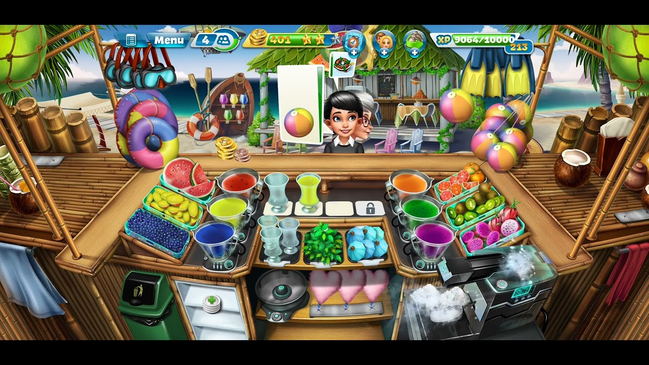 Cooking Fever Volume 142/ Paradise Cocktail Bar 🍹🥝🍉🍊🥭 - YouTube