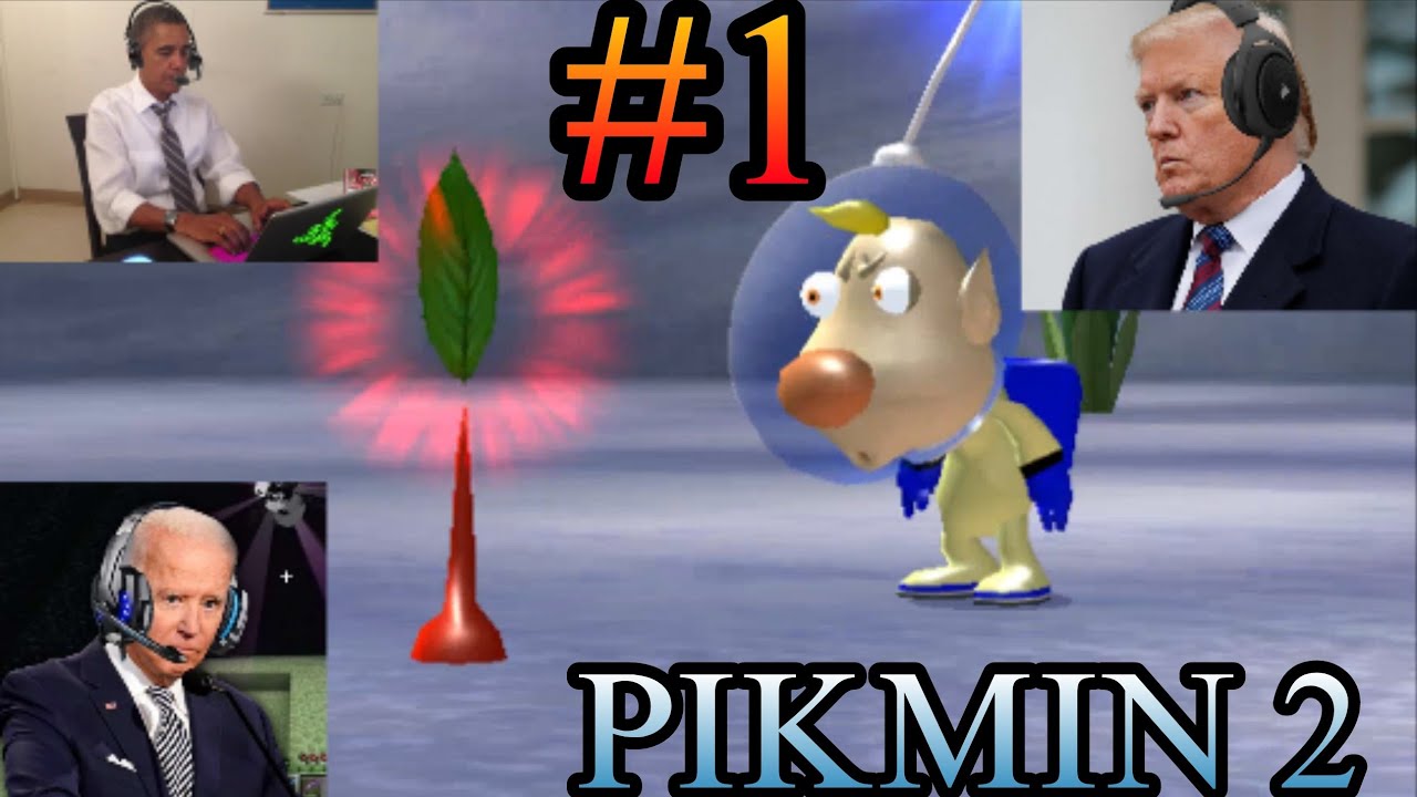 S1 Presidents Play Pikmin 2 #1 - Captain Joe's Clumsy Beginnings - YouTube