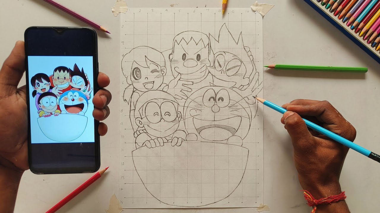 Doraemon Drawing | Step By Step (Outline Tutorial) - YouTube