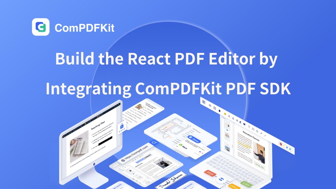How To Build The React Pdf Editor By Integrating Compdfkit Pdf Sdk Youtube