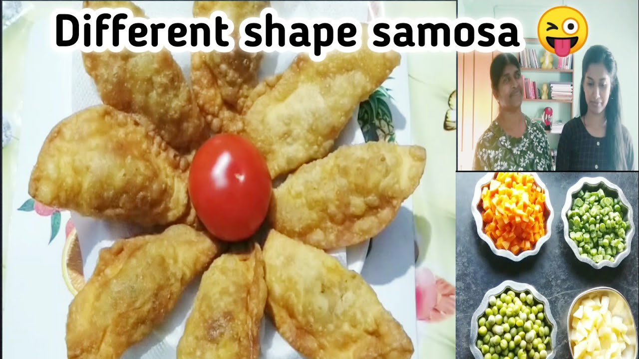 Different shaped tasty masala samosa😋 try this you will love it. # ...
