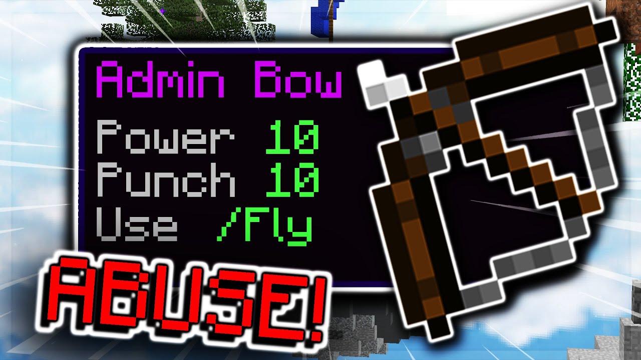 Flying with an Admin Bow in Minecraft - YouTube