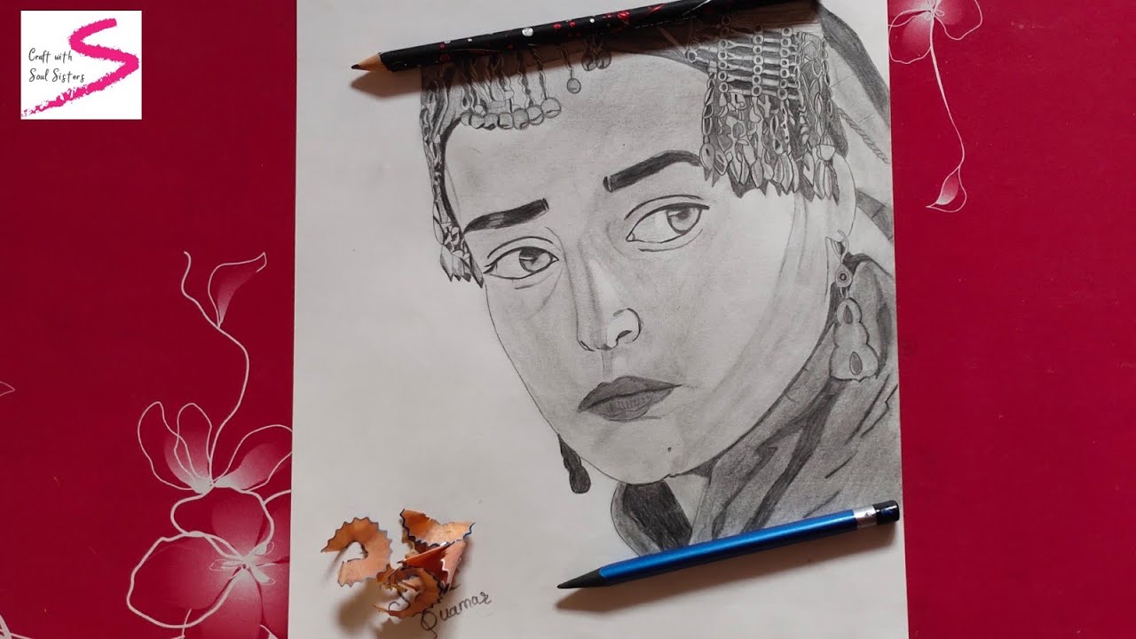 Pencil sketch of Halima Sultan / Esra bilgic step by step for Beginner ...