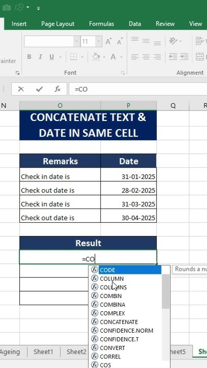 Excel Tamil | How to Concatenate Text and date In Excel - YouTube