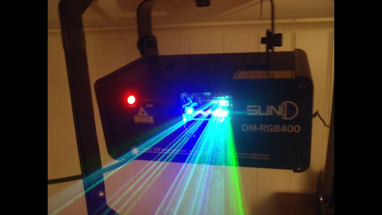 SUNY DM-RGB400 LASER UNPACKING TESTING AND SLAVE MODUS - YouTube