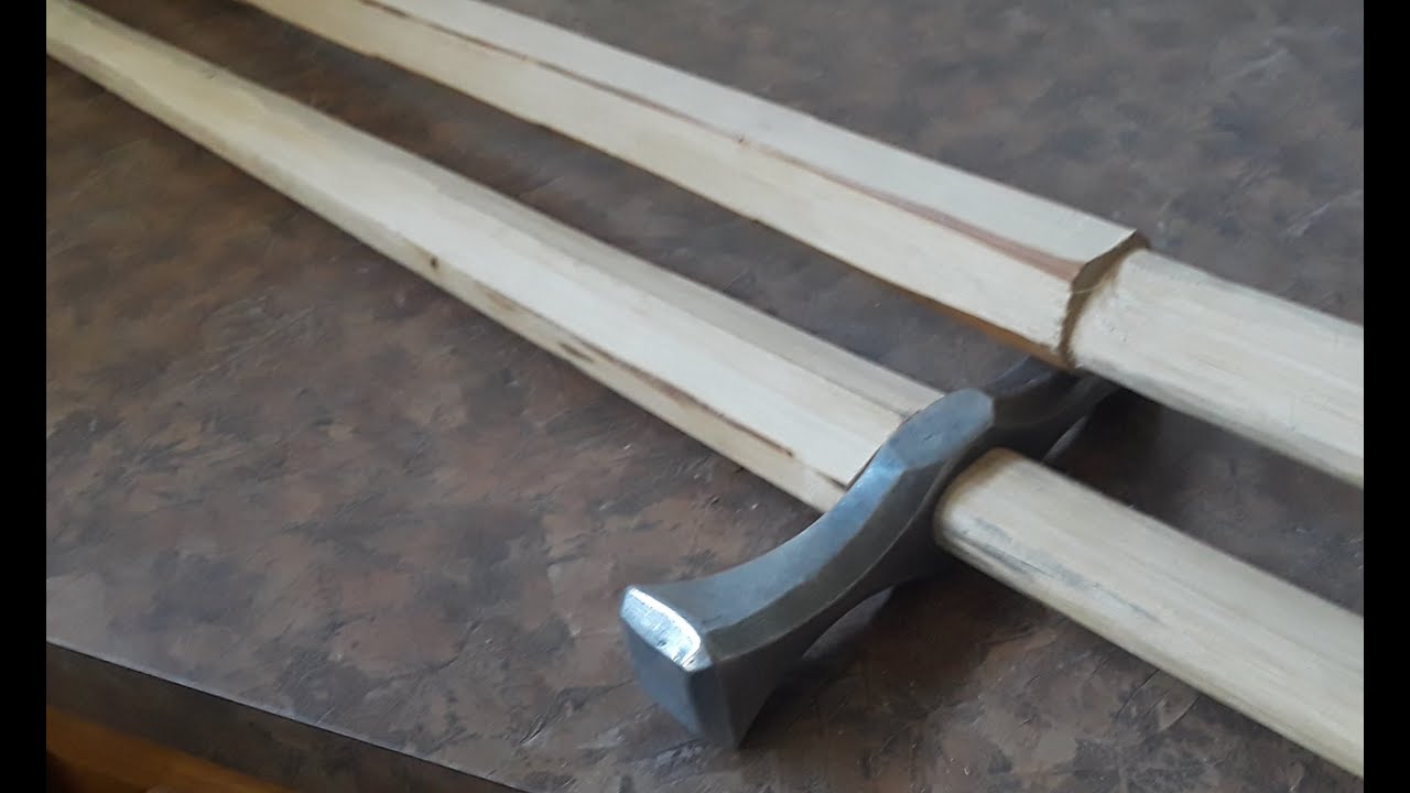 Carving Basic Rattan Wasters for the SCA - YouTube